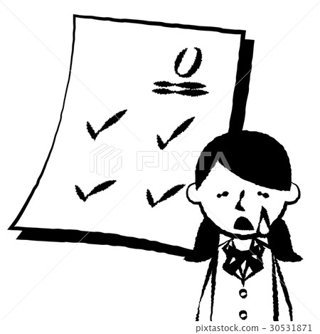 Student test 0 points Girls cry - Stock Illustration [30531871] - PIXTA
