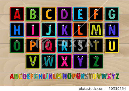 Letter Blocks. Vector illustration. - Stock Illustration [30539264] - PIXTA