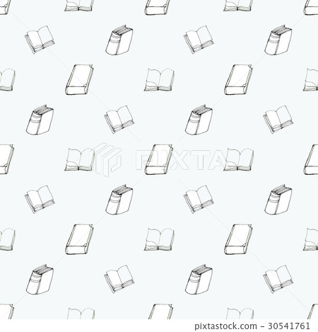 Seamless pattern with books - Stock Illustration [30541761] - PIXTA