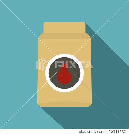 Cardboard box of matches icon, flat style - Stock Illustration ...
