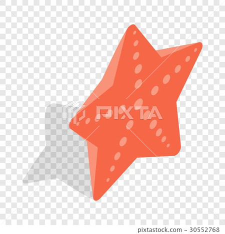 Red starfish isometric icon - Stock Illustration [30552768] - PIXTA