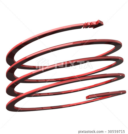 Red spiral arrow - Stock Illustration [30559715] - PIXTA