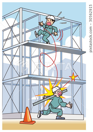 Construction - Accident due to mistake - Stock Illustration [30562915 ...