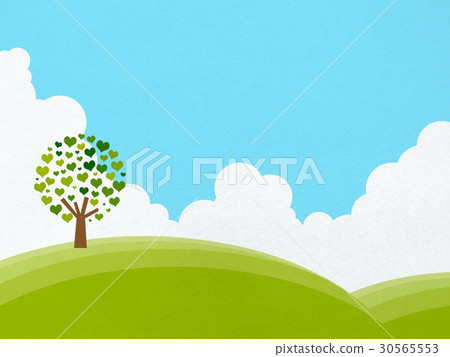 Landscape (with paper texture) - Stock Illustration [30565553] - PIXTA