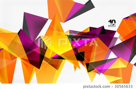 3d triangles geometric vector - Stock Illustration [30565633] - PIXTA