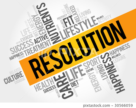 RESOLUTION word cloud, fitness - Stock Illustration [30566059] - PIXTA