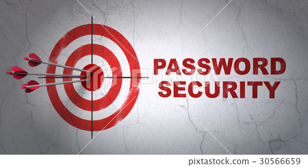 Security concept: target and Password Security on - Stock Illustration ...