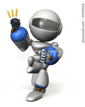 Cute robot excited - Stock Illustration [30568028] - PIXTA