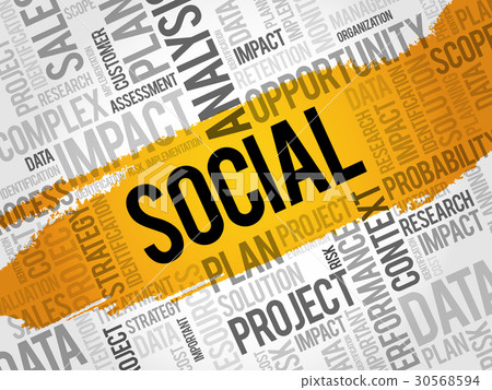 SOCIAL word cloud - Stock Illustration [30568594] - PIXTA