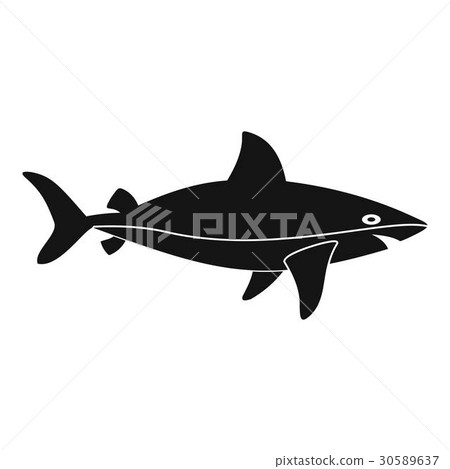 Shark fish icon, simple style - Stock Illustration [30589637] - PIXTA