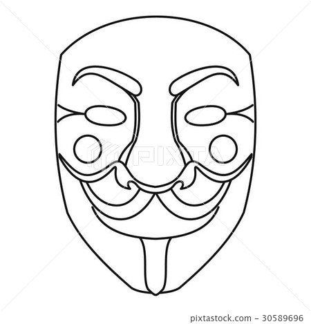 Crime mask icon, outline style - Stock Illustration [30589696] - PIXTA