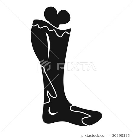 Zombie leg icon, simple style - Stock Illustration [30590355] - PIXTA