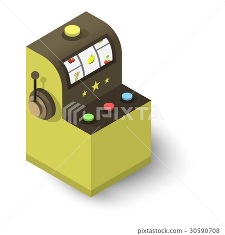 Slot machine icon, isometric 3d style - Stock Illustration [30590708 ...