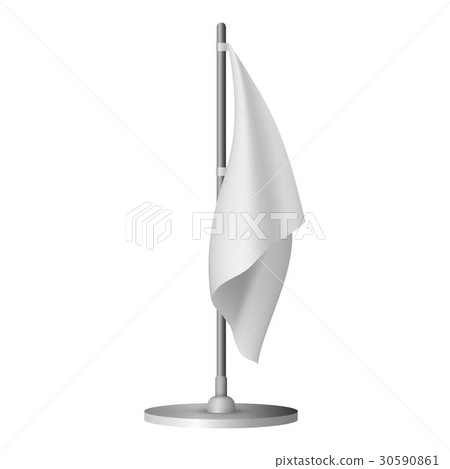 White table flag mockup, realistic style - Stock Illustration [30590861 ...