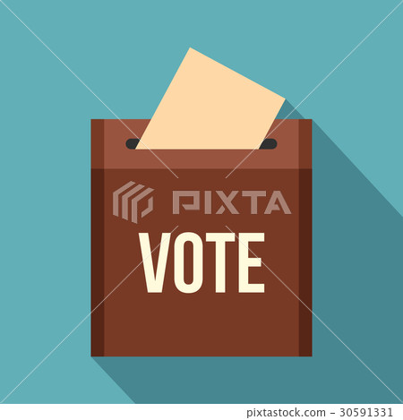 Brown ballot box for collecting votes icon - Stock Illustration ...