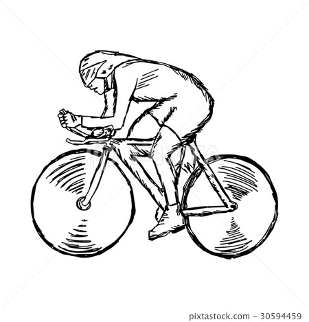Track cycling - vector illustration sketch - Stock Illustration ...