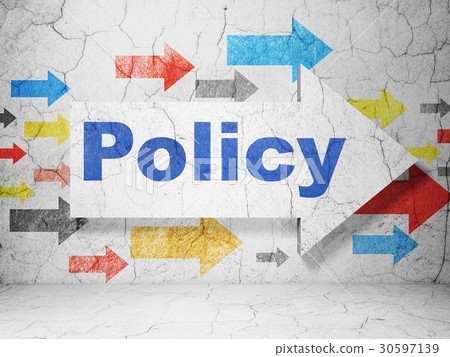 Insurance concept: arrow with Policy on grunge - Stock Illustration ...