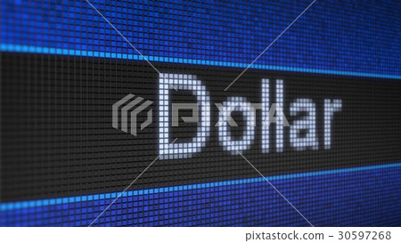 Ticker board with running text Dollar - Stock Illustration [30597268 ...