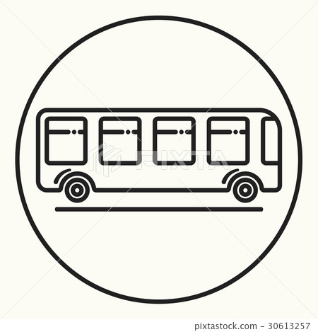 Minimal outline bus icon - Stock Illustration [30613257] - PIXTA
