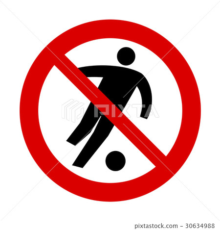Soccer / futsal is prohibited - Stock Illustration [30634988] - PIXTA