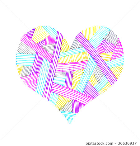 Abstract pattern heart on white background - Stock Illustration ...