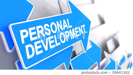 Personal Development - Label on Blue Arrow. 3D.-插圖素材 [30641302] - PIXTA圖庫