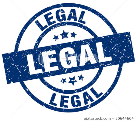 legal blue round grunge stamp - Stock Illustration [30644604] - PIXTA