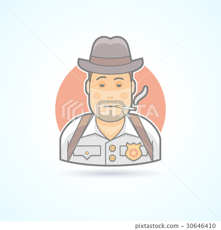 Detective, police officer, snoop icon. - Stock Illustration [30646410 ...