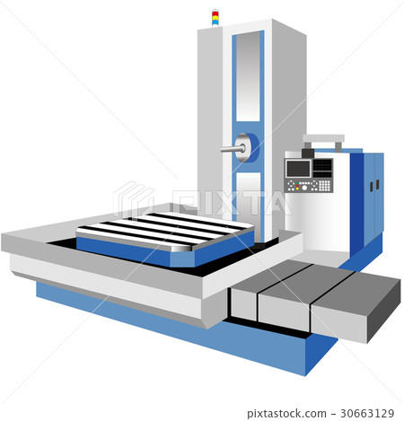 Machine tool - horizontal boring machine - Stock Illustration [30663129 ...