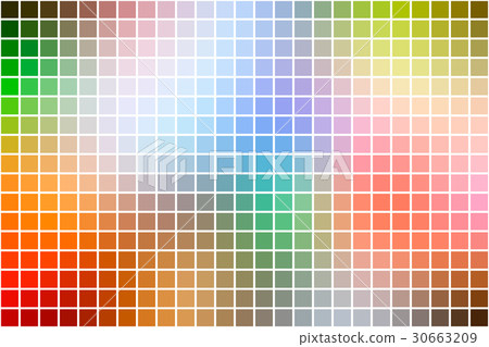 Rainbow colors square mosaic background over white - Stock Illustration ...