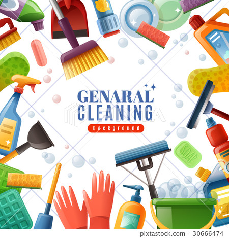 General Cleaning Frame - Stock Illustration [30666474] - PIXTA