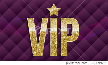 VIP golden letters with glitter on abstract - Stock Illustration ...