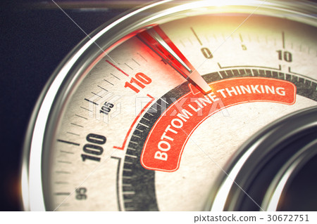 Bottom Line Thinking - Business Mode Concept. 3D. - Stock Illustration ...