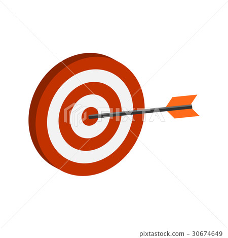 Arrow hitting target symbol. - Stock Illustration [30674649] - PIXTA