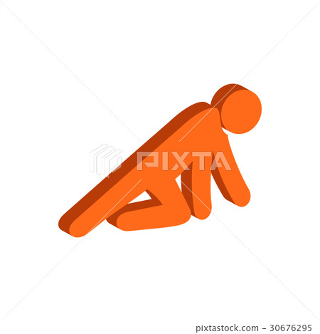 Man Crawling on Knees symbol. - Stock Illustration [30676295] - PIXTA