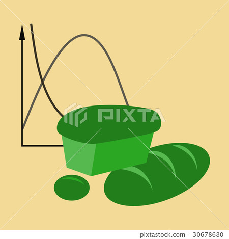flat icon on stylish background Bread chart - Stock Illustration ...