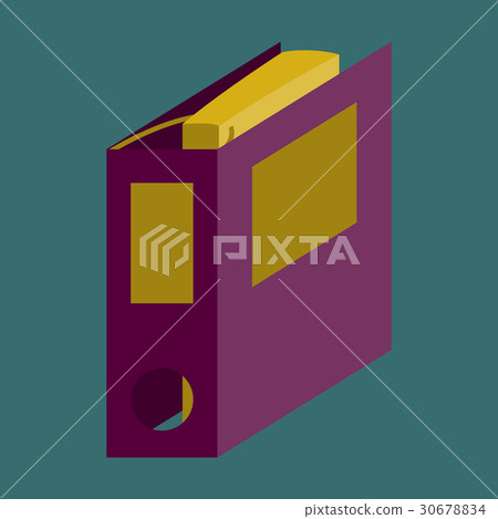 flat icon on stylish background Folder for - Stock Illustration ...