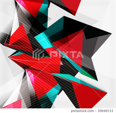 3d triangles and pyramids, abstract geometric - Stock Illustration ...