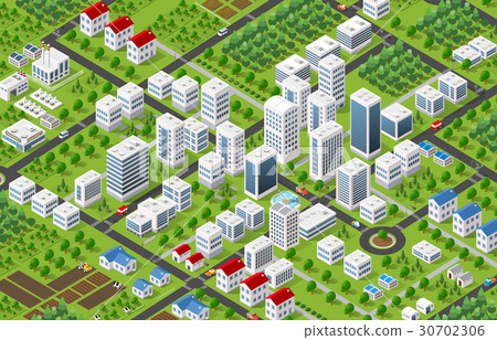 city megapolis structure - Stock Illustration [30702306] - PIXTA