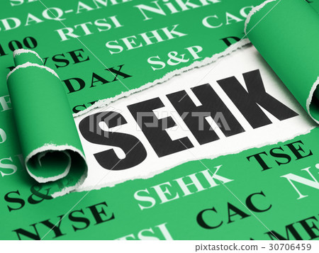Stock market indexes concept: black text SEHK - Stock Illustration ...