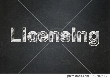 Law concept: Licensing on chalkboard background - Stock Illustration ...