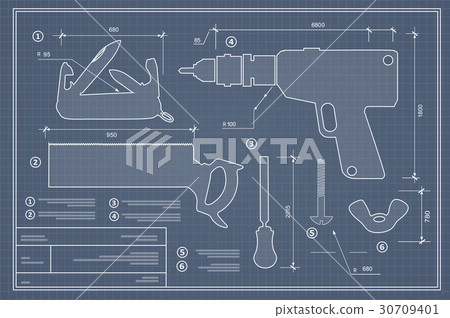 Blueprint building tool - Stock Illustration [30709401] - PIXTA