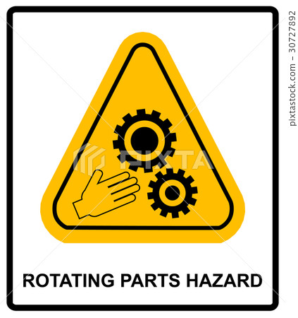 Rotating Parts Hazard sign, vector illustration - Stock Illustration ...