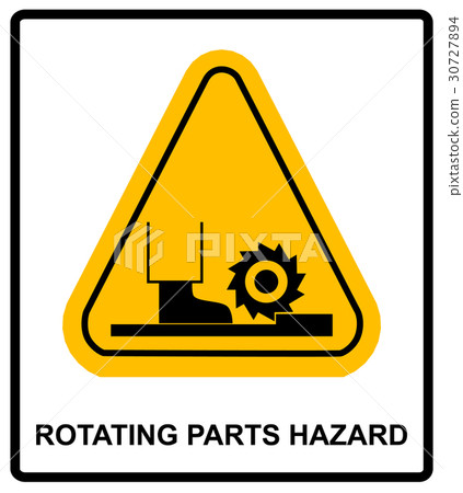 Rotating Parts Hazard sign, vector illustration - Stock Illustration ...