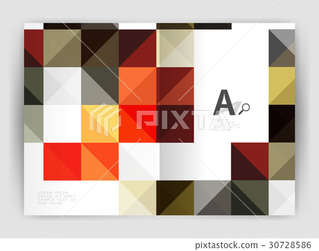Vector square leaflet, business a4 print template - Stock Illustration ...