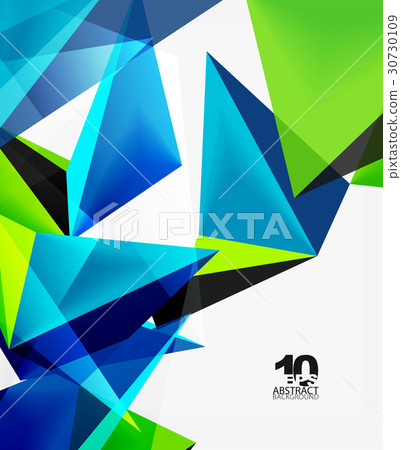 3d triangles geometric vector - Stock Illustration [30730109] - PIXTA