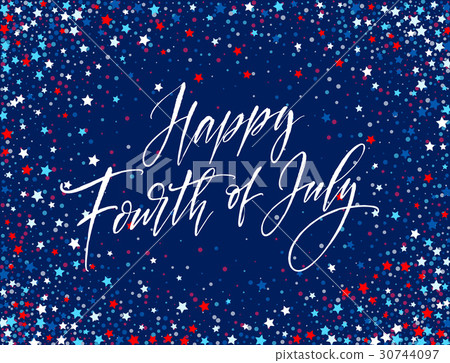 Fourth of July celebration banner, greeting card - Stock Illustration ...