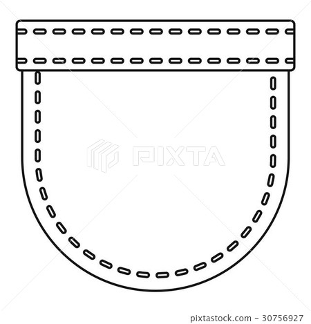 Pocket symbol icon, outline style - Stock Illustration [30756927] - PIXTA