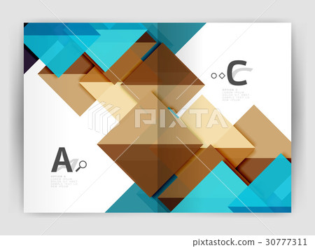 Modern business brochure or leaflet A4 cover-插圖素材 [30777311] - PIXTA圖庫