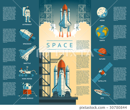 Large collection icons of space - Stock Illustration [30780844] - PIXTA